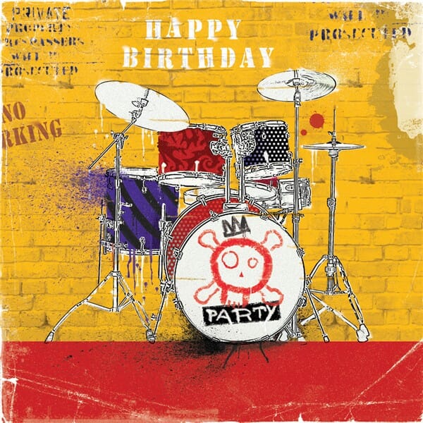 Doble kort 14x14, hashtag, Rock the Beat - Baltazar